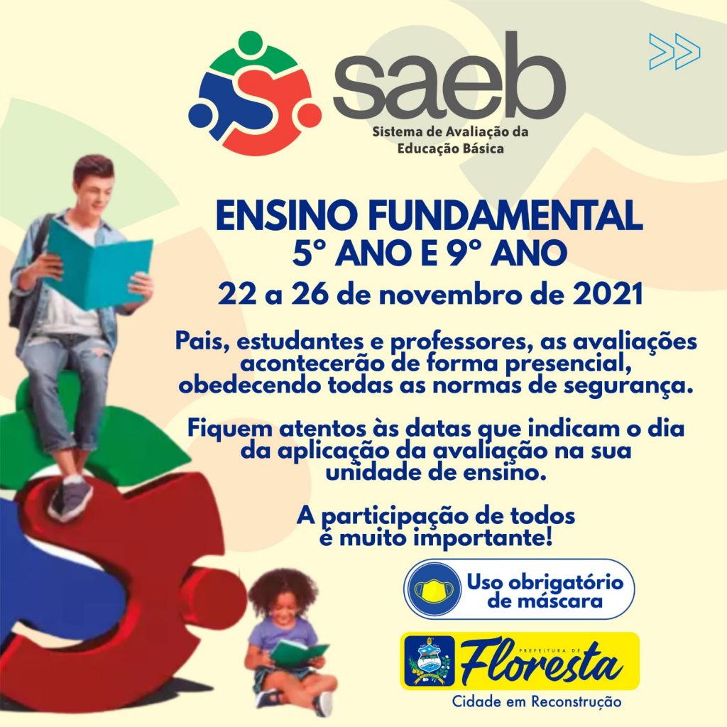 Divulgamos o calendário das avaliações do SAEB. Fique atento às datas ...